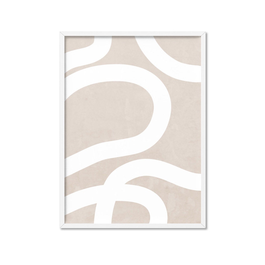 Boho Neutral Shapes III Wall Art Print. Sandy Watercolour - Etsy