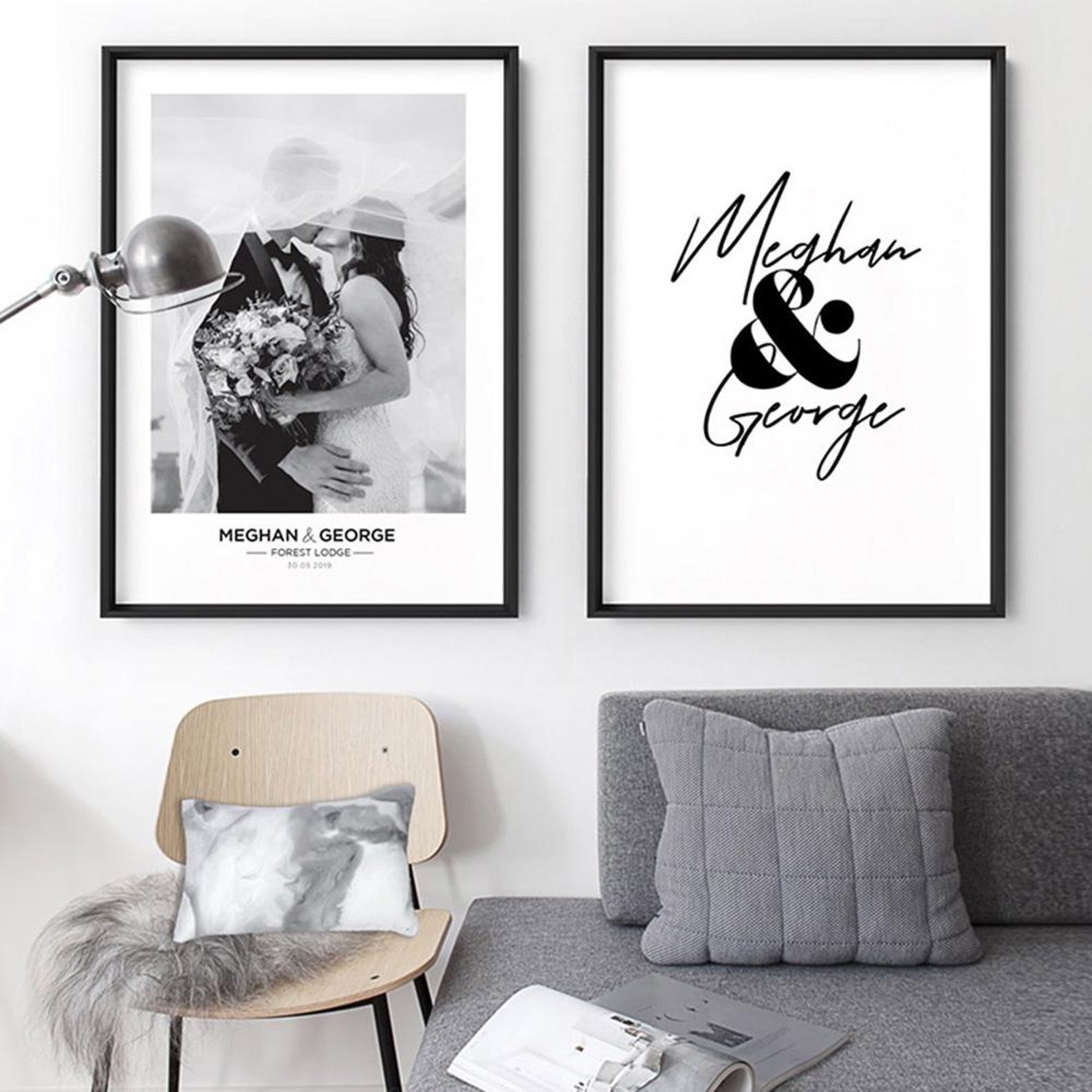 Personalised Couple Name Print. Perfect Customised Wedding, Engagement ...