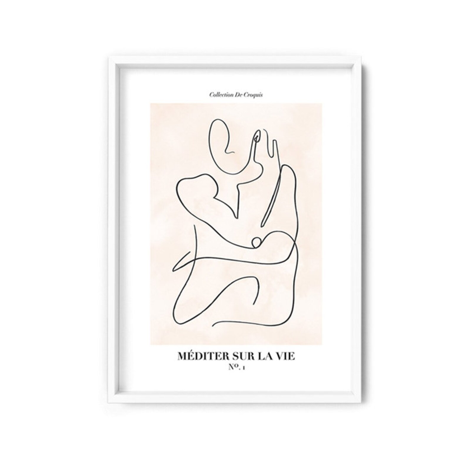 Abstract Line Art Figures I Art Print. Designer Chic Wall Art. | Etsy