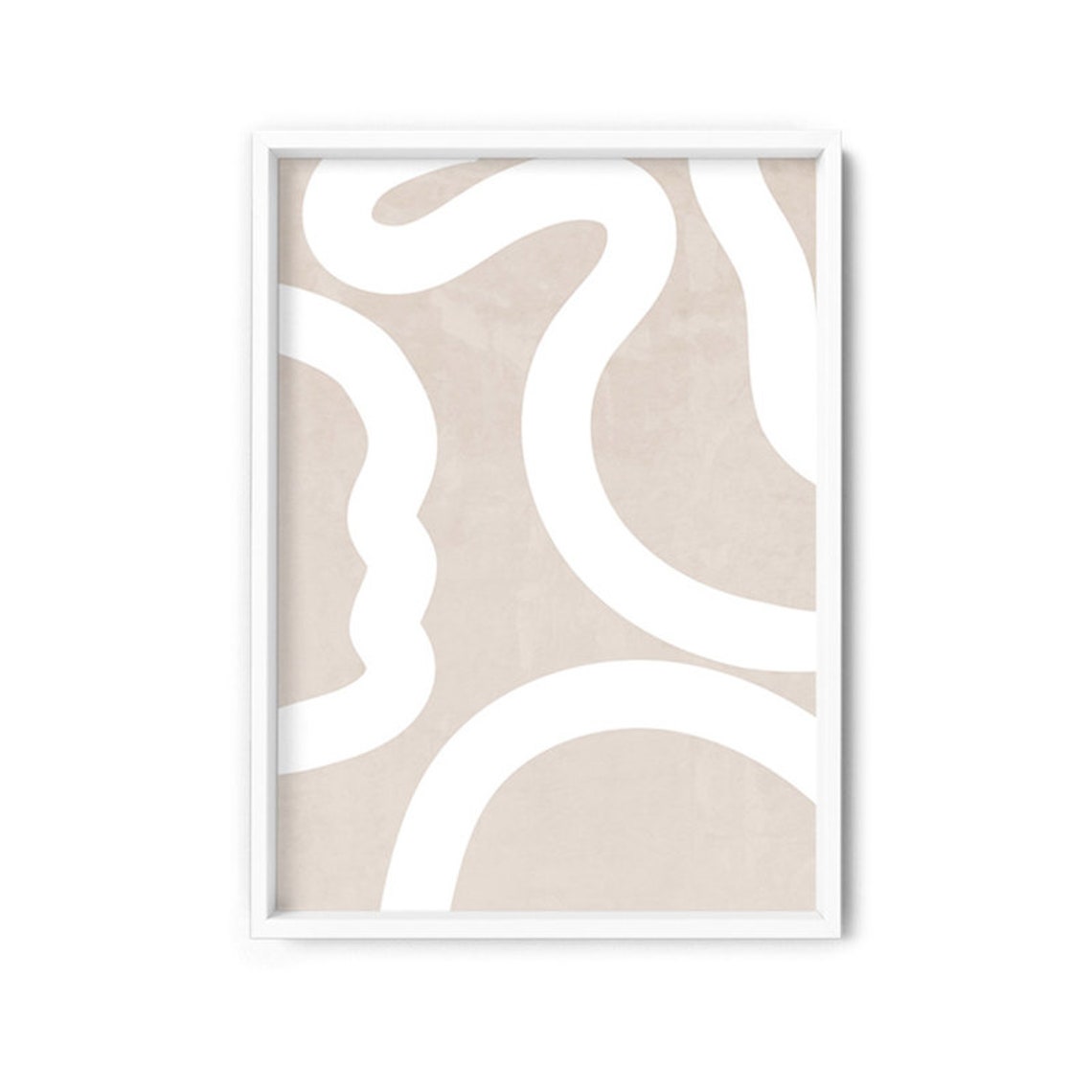 Boho Neutral Shapes II Wall Art Print. Sandy Watercolour | Etsy