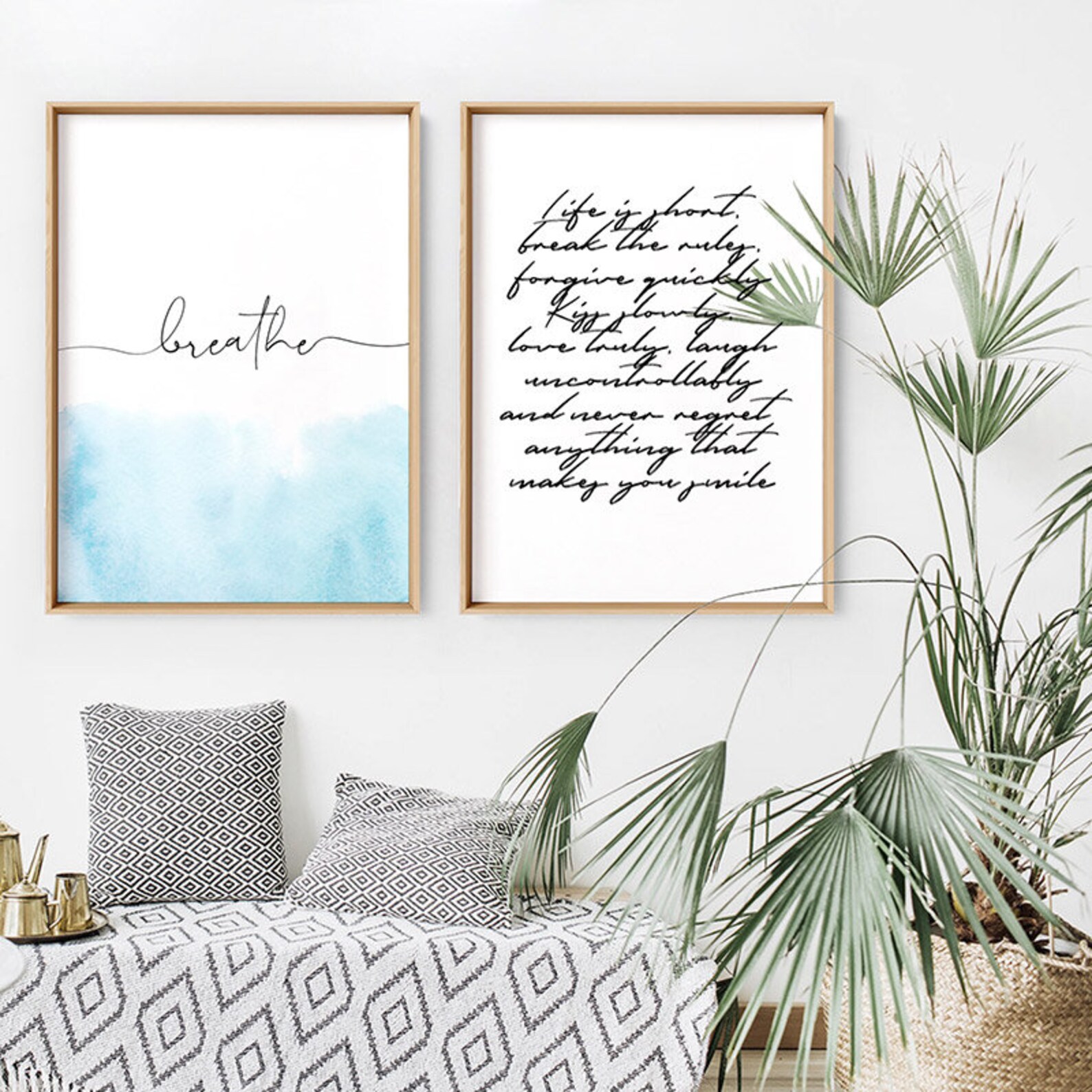 Life is Short Quote Art Print. Typography Wall Art in Minimal | Etsy