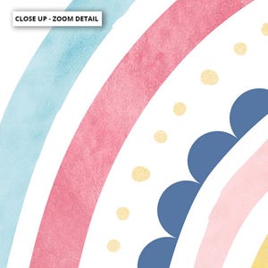 Pastel Boho Rainbow Art Print. Nursery or Kids Wall Art. Rainbow Pastel ...