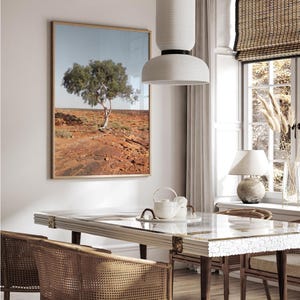 Gum Tree Print Australian Outback Poster. Australian Desert Red Earth ...