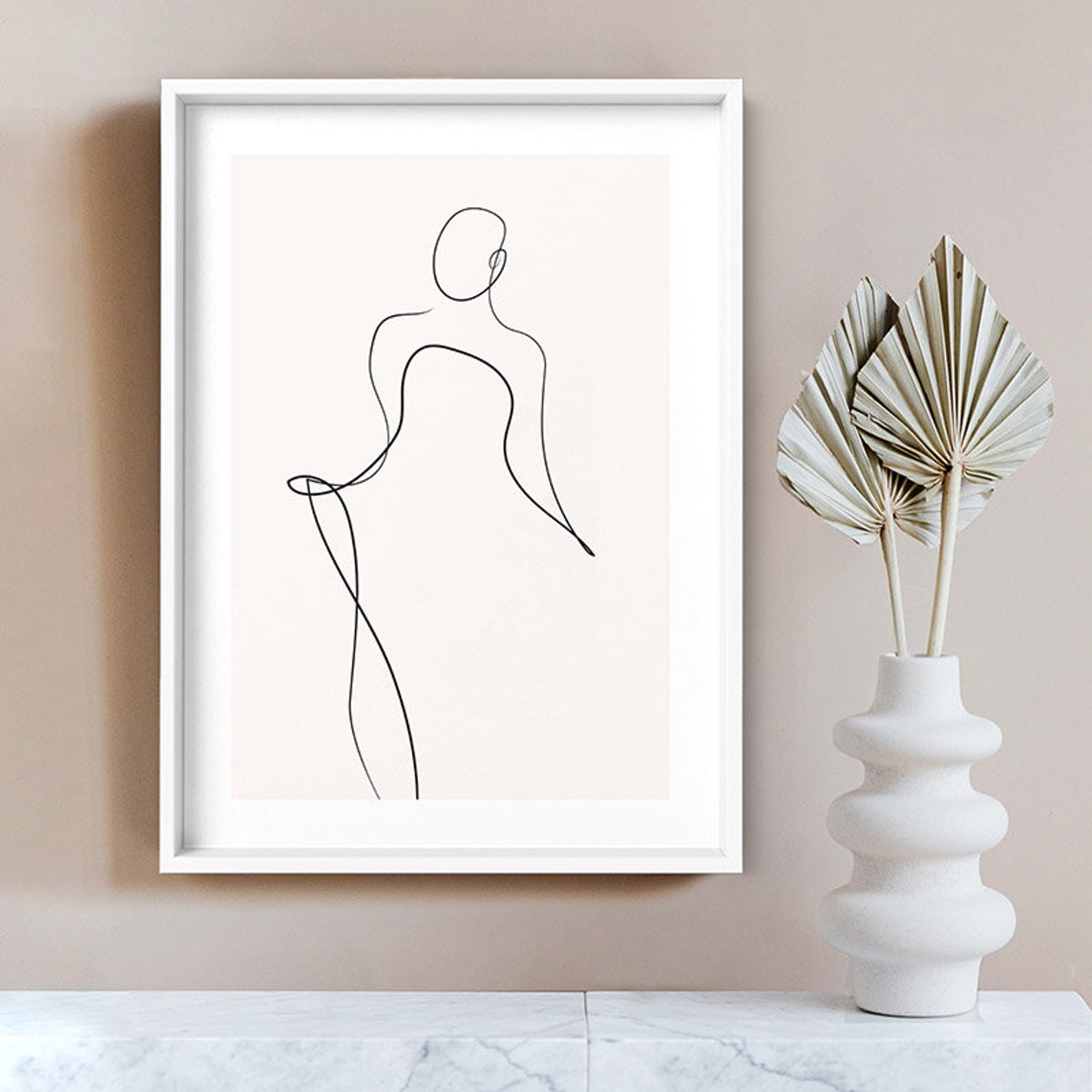 Female Form Line Art II. Abstract Pose Wall Art Print. Woman - Etsy