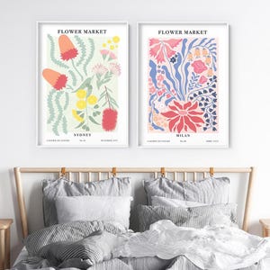 Flower Market Sydney Art Print Poster. Australian Bush Flowers in Mid ...