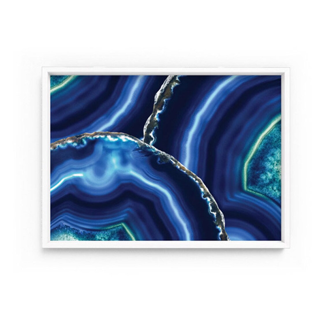 Agate Slice Wall Art in Landscape. Contemporary Art Print. | Etsy