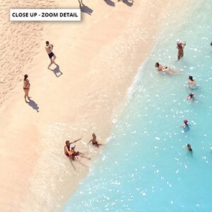 People on Beach in Summer Ocean Fun. Boats Docking on Crowded | Etsy