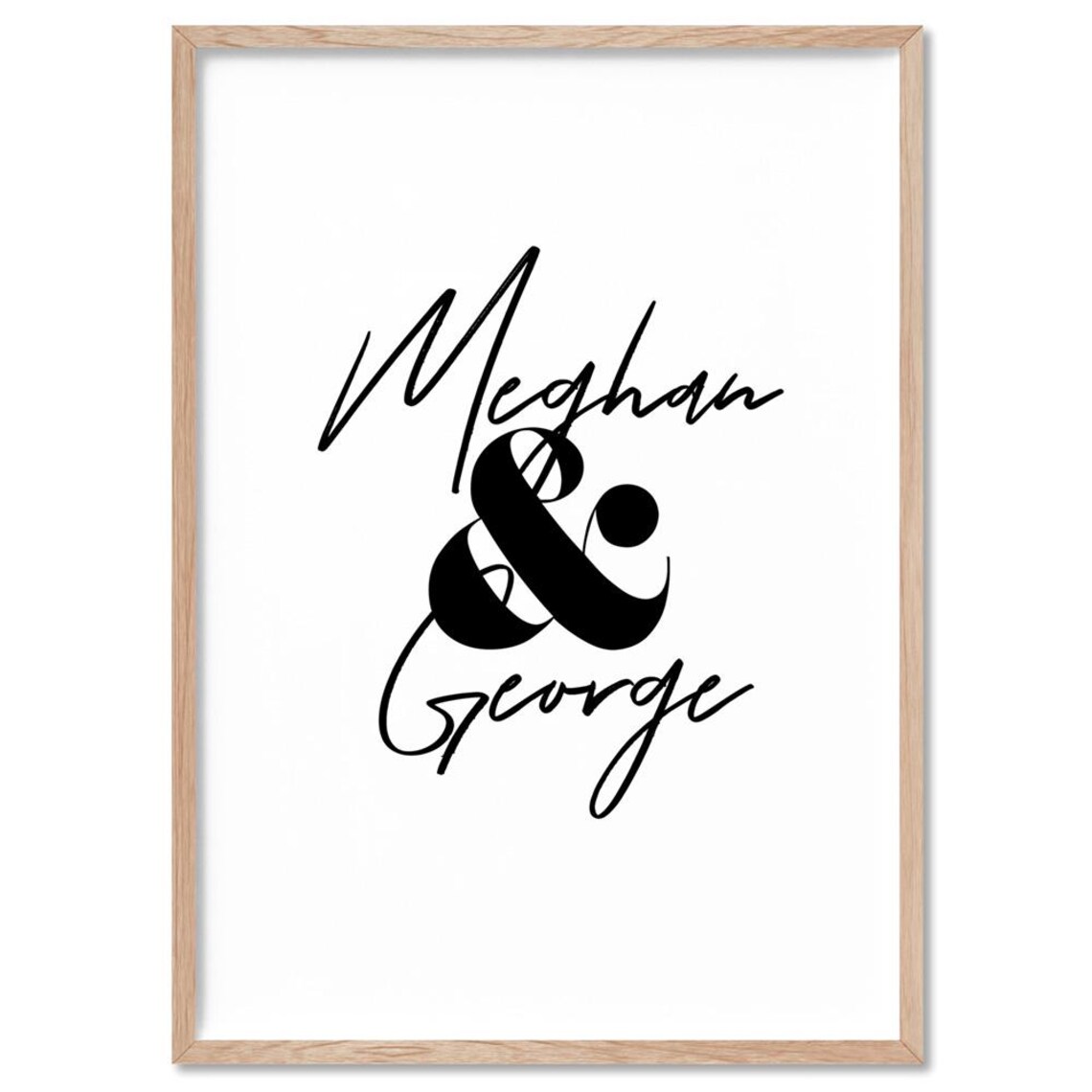 Personalised Couple Name Print. Perfect Customised Wedding, Engagement ...