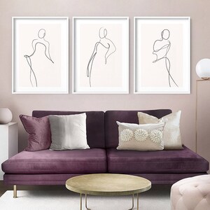 Female Form Line Art II. Abstract Pose Wall Art Print. Woman | Etsy