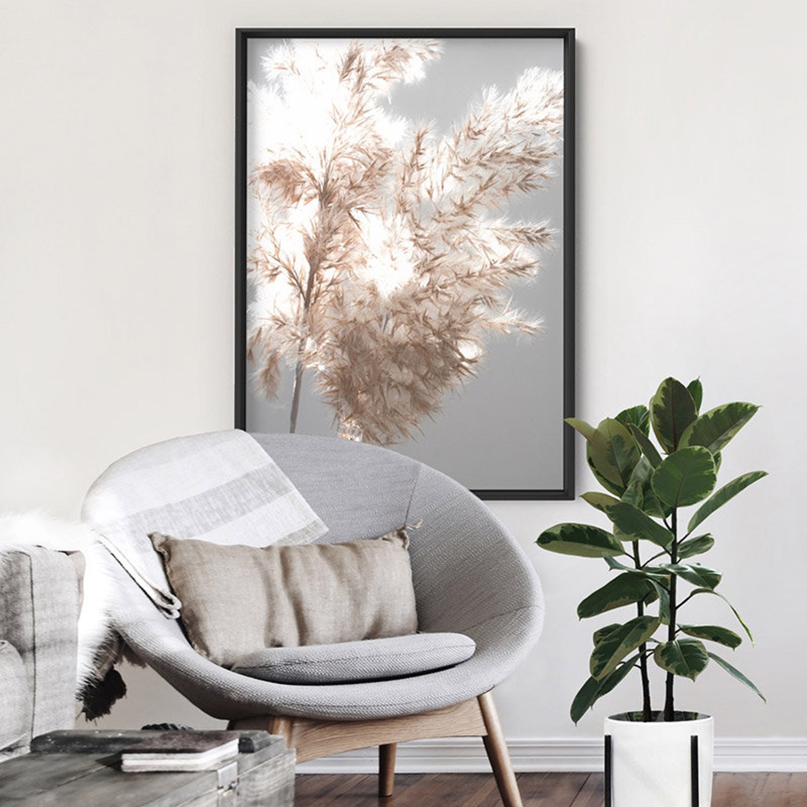 Pampas Grass Print. Ethereal Light II. Dry Grass Art Print. - Etsy