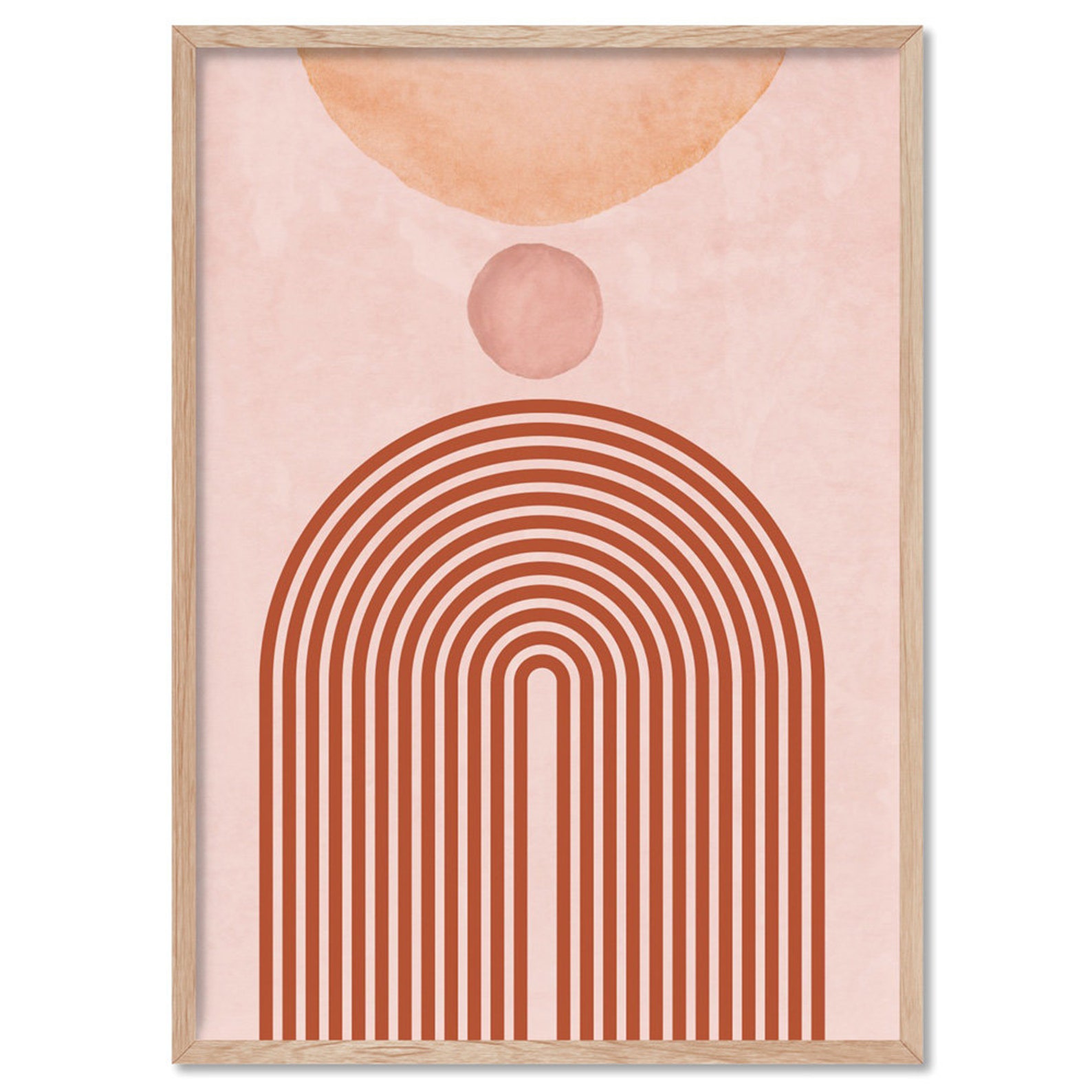 Boho Arches Poster V. Abstract Shapes Art Print. Warm Neutrals - Etsy