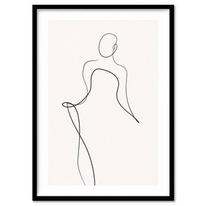 Female Form Line Art II. Abstract Pose Wall Art Print. Woman - Etsy