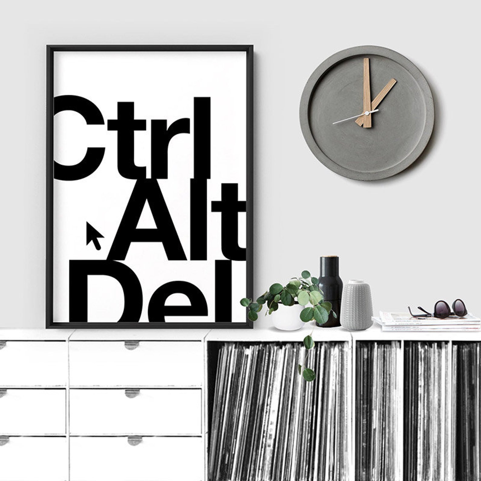 Typography Art Print. Ctrl Alt Delete. Fun Print for Office or | Etsy