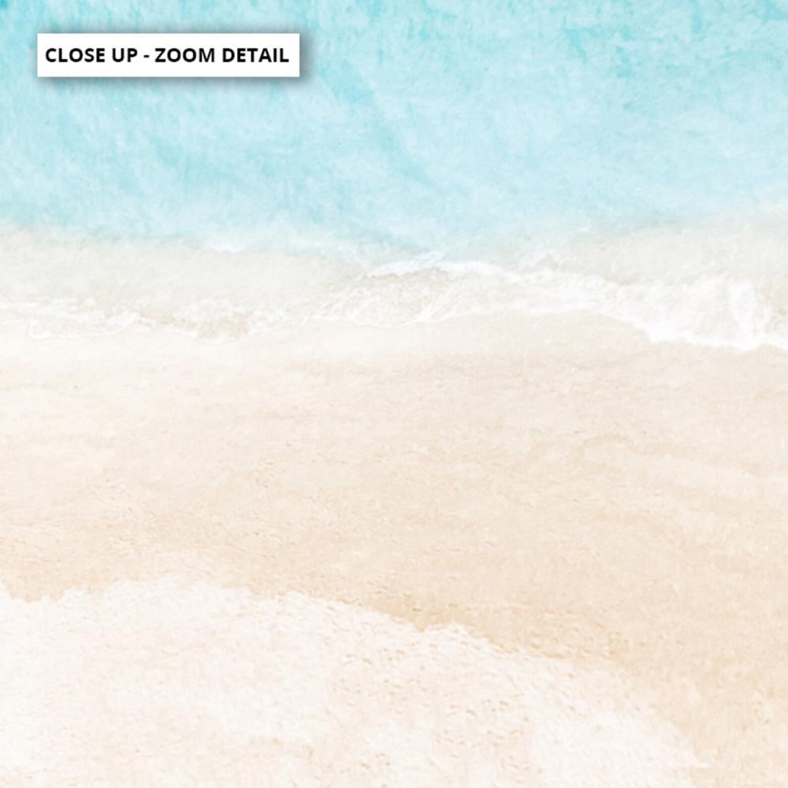 Into the Blue Ocean Wall Art Print. Aerial Aqua Clear Water Hitting the ...