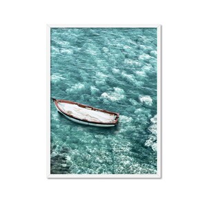 Capri Island Boat Art Print. Italian Coast Wall Art Poster. - Etsy