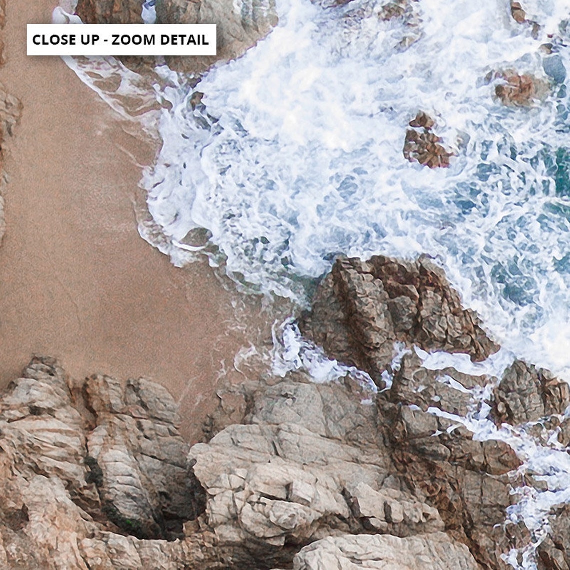 Rocky Coast from Above II. Wall Art Print Rocks & Beach | Etsy