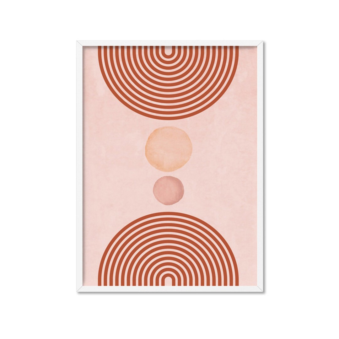 Boho Arches Poster IV. Abstract Shapes Art Print. Warm - Etsy
