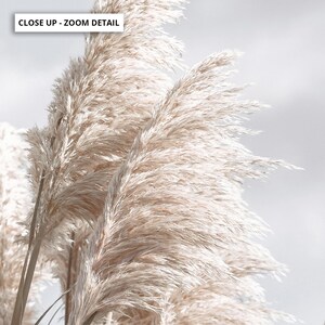 Pampas Grass Print I. Boho Modern Wall Art. Botanical Nature, Neutral ...