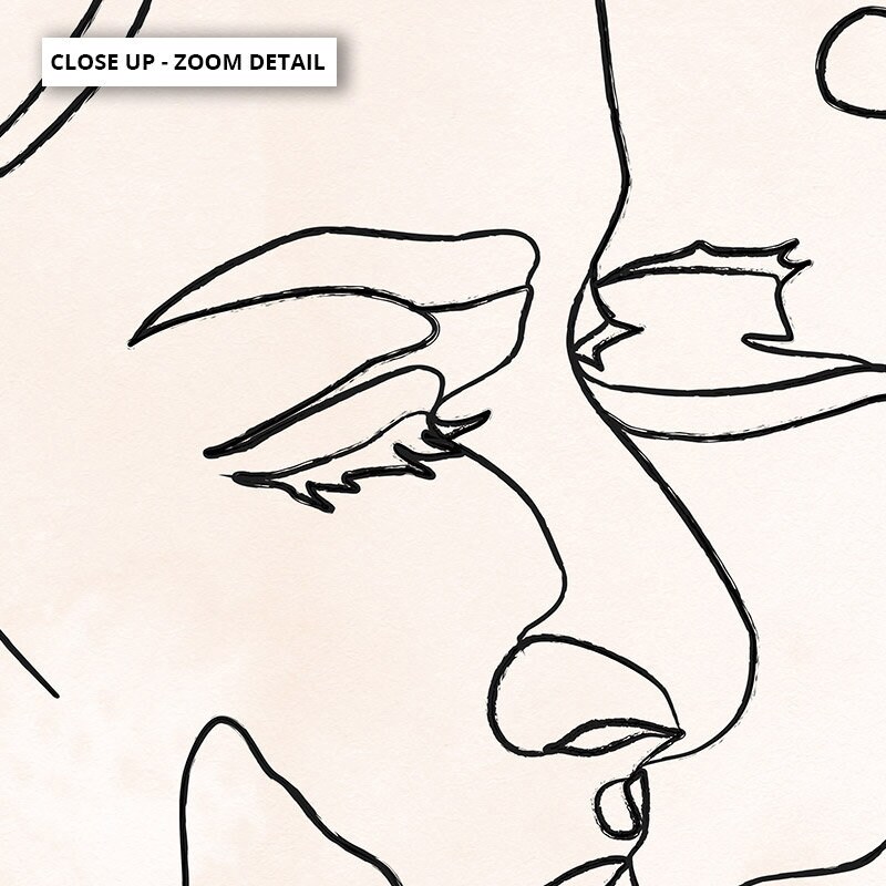 Abstract Line Art Figures III Art Print. Designer Chic Wall - Etsy