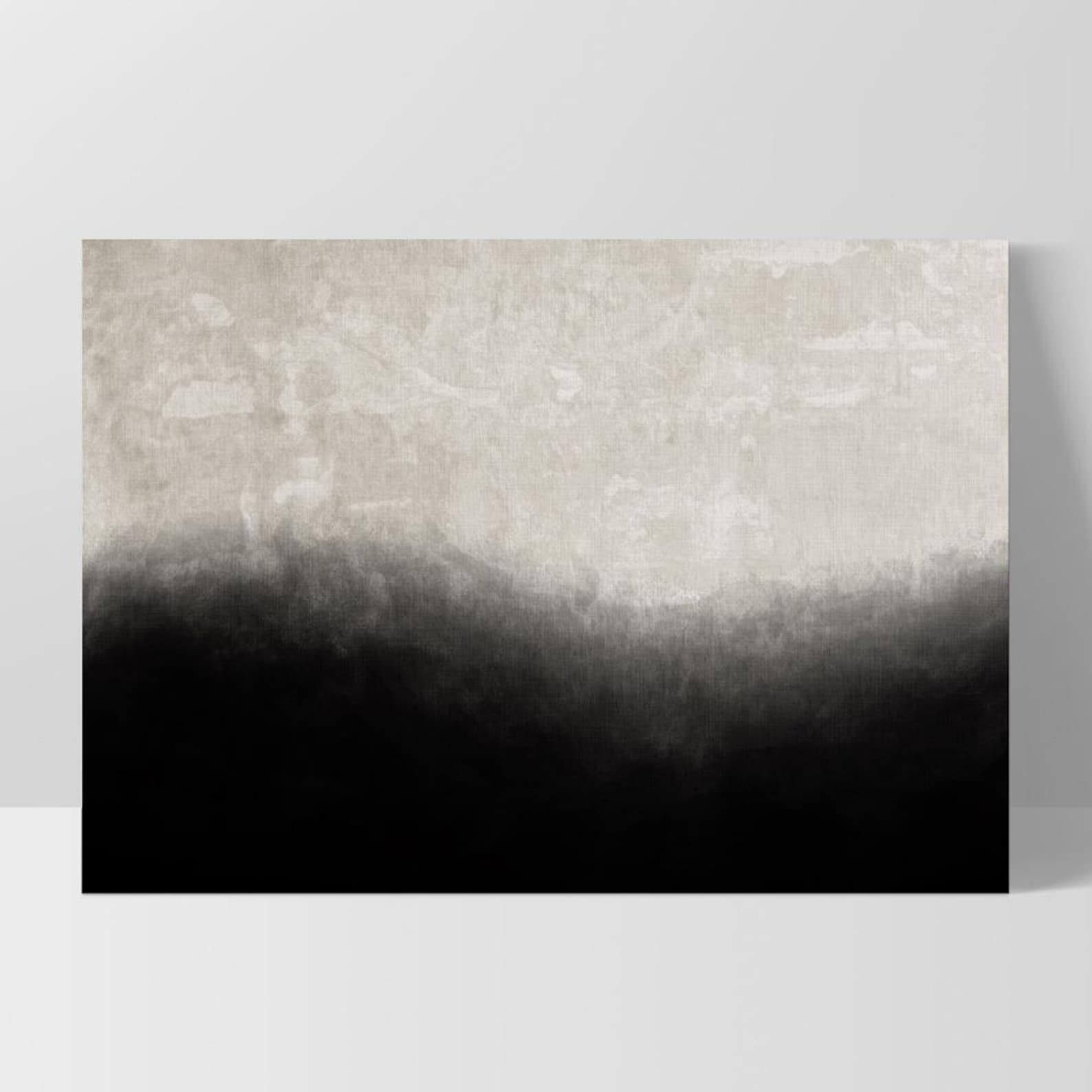 Black on Linen Abstract Art. Wall Art Printed Painting. Minimalist ...