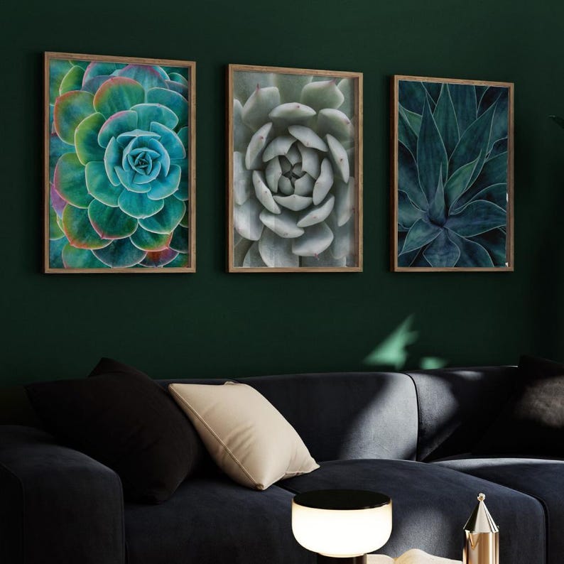 Succulent Print Poster. Cactus Art Print. Green Wall Art Home Interior ...