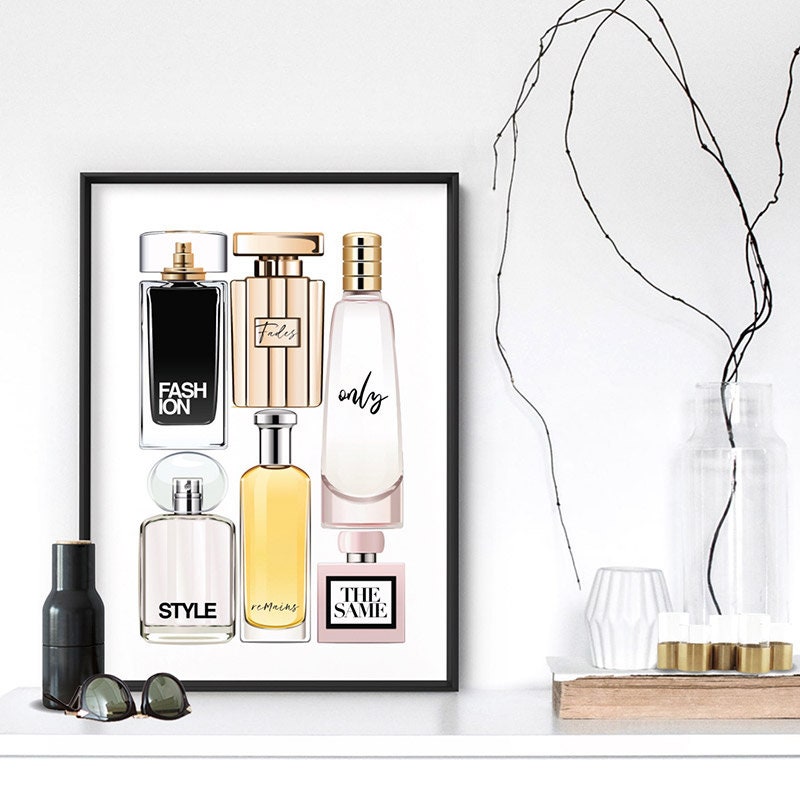 Perfume Bottle Art Print I. Modern Fashion Wall Art. Fashion - Etsy