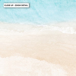 Into the Blue Ocean Wall Art Print. Aerial Aqua Clear Water Hitting the ...