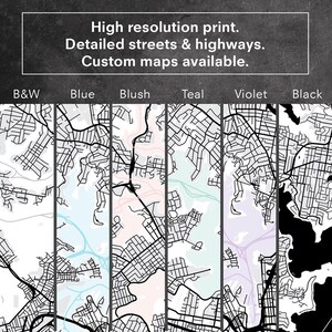 City Map | Adelaide. Poster Printed Maps. Map Wall Art. Choose Your ...