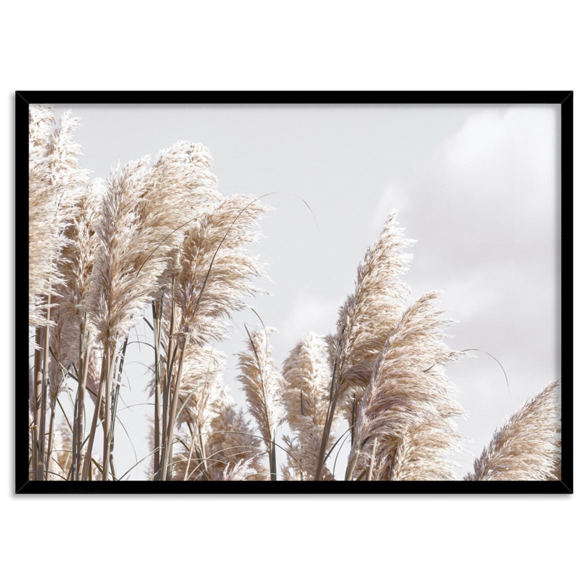Pampas Grass Poster Wall Art. Boho Landscape. Modern Scandi - Etsy