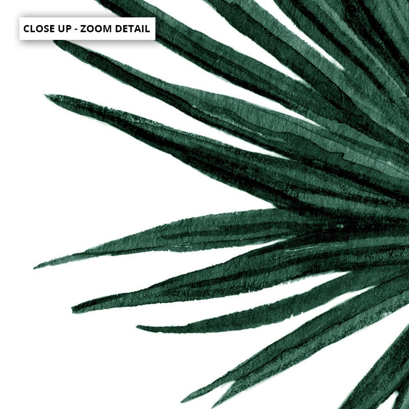 Palm Leaf Print. Watercolour Style Fan Palm Leaf. Simple | Etsy