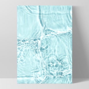 Pool Surface Ripples Art Print. Water Reflections Poster. Soft Blue ...