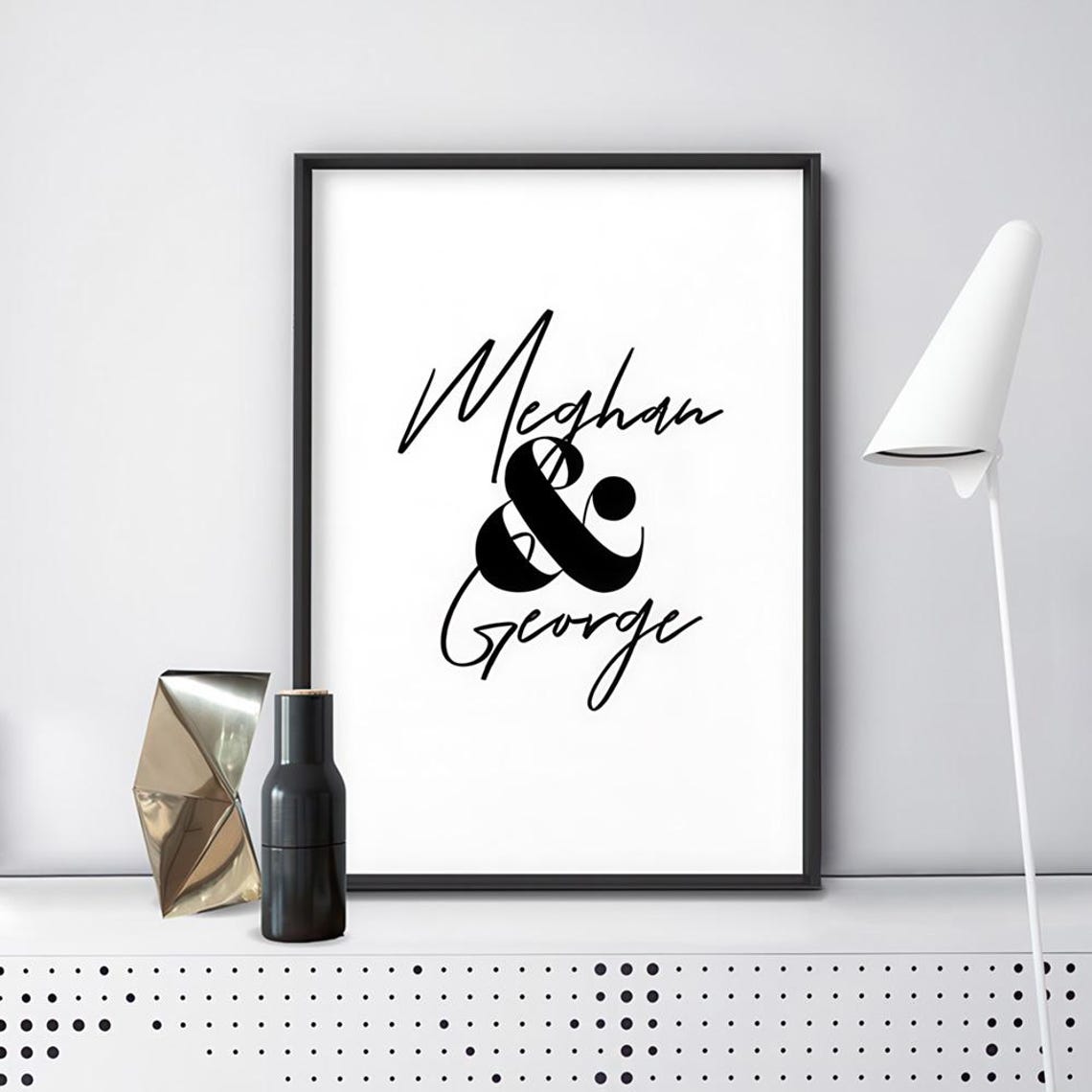 Personalised Couple Name Print. Perfect Customised Wedding, Engagement ...