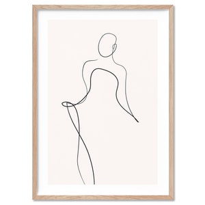 Female Form Line Art II. Abstract Pose Wall Art Print. Woman - Etsy