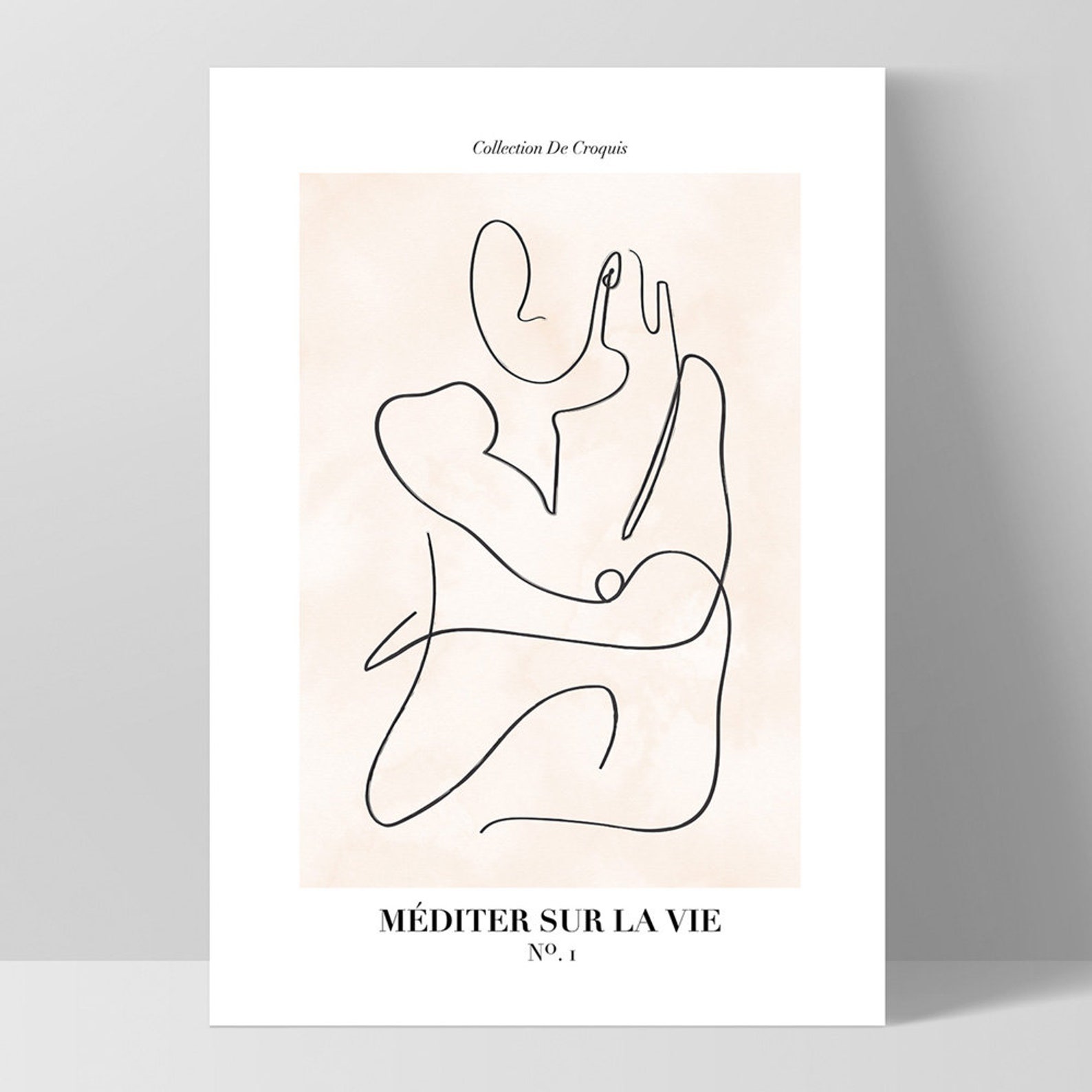 Abstract Line Art Figures I Art Print. Designer Chic Wall Art. - Etsy