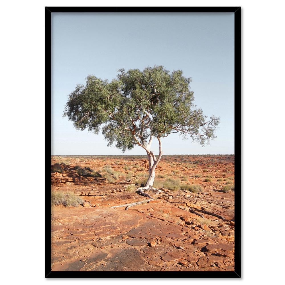 Gum Tree Print Australian Outback Poster. Australian Desert Red Earth ...