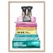 Fashion Book Stack High Heels Art Print. Pastel Rainbow - Etsy