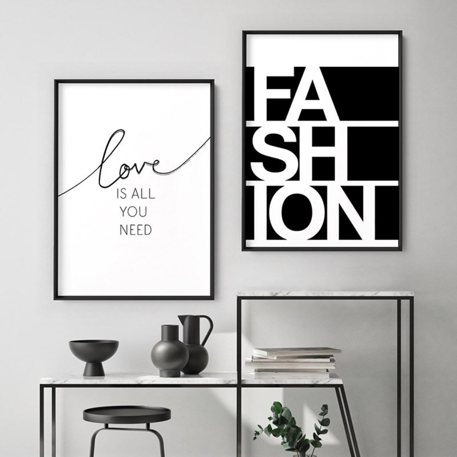 Fashion Word Print Poster. Typography Wall Art Print. Simple - Etsy Italia
