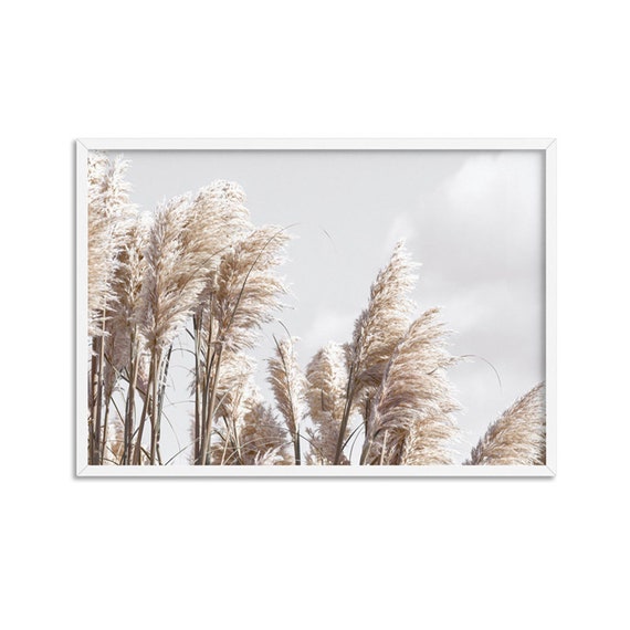 Pampas Grass Poster Wall Art. Boho Landscape. Modern Scandi | Etsy