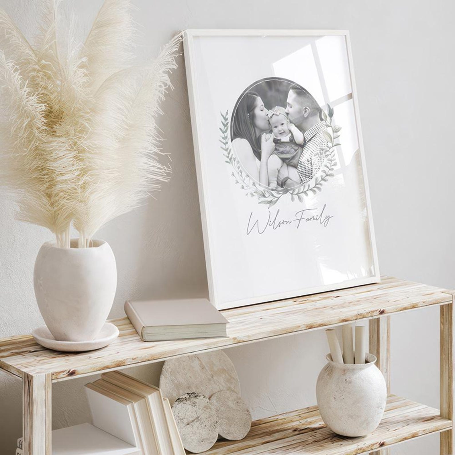 Custom Family Print. Personalised Wall Art, Photo + Name Design. Family ...