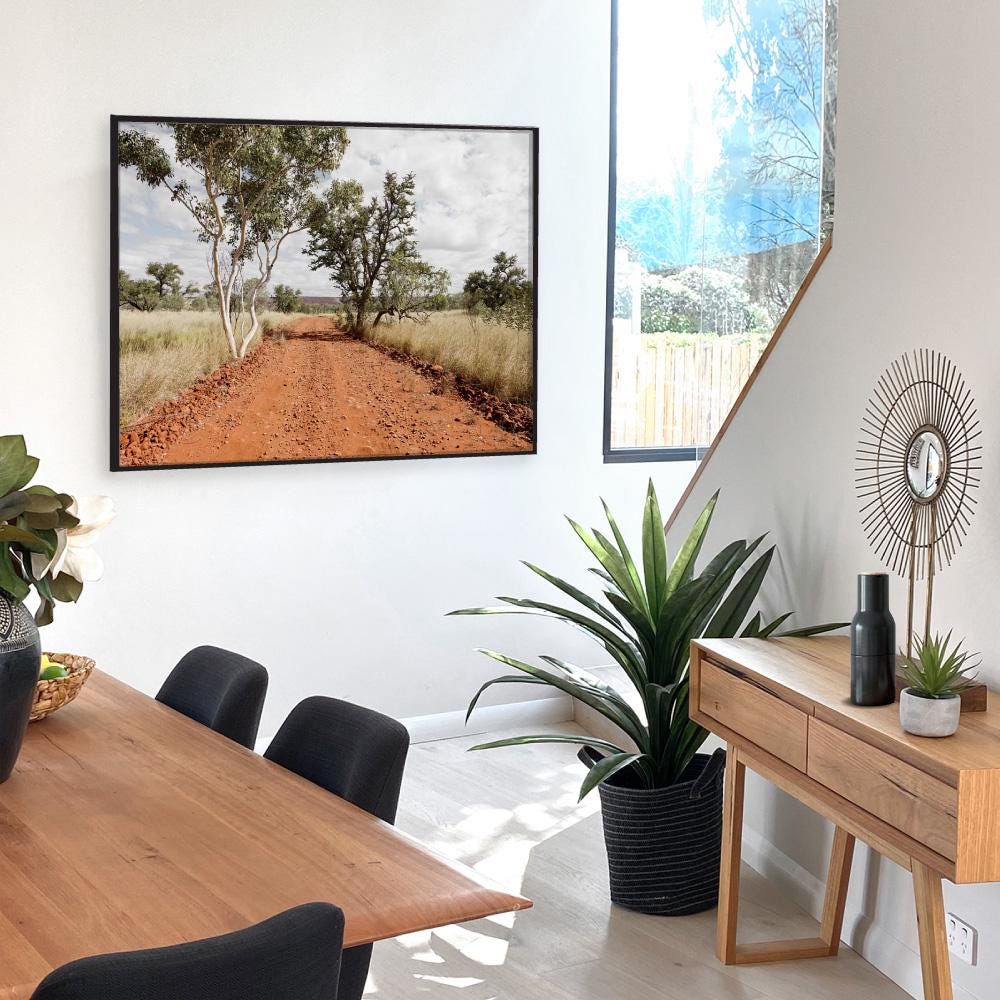 Australian Landscape Photography, Gumtree Wall Art Print or Canvas. Red ...