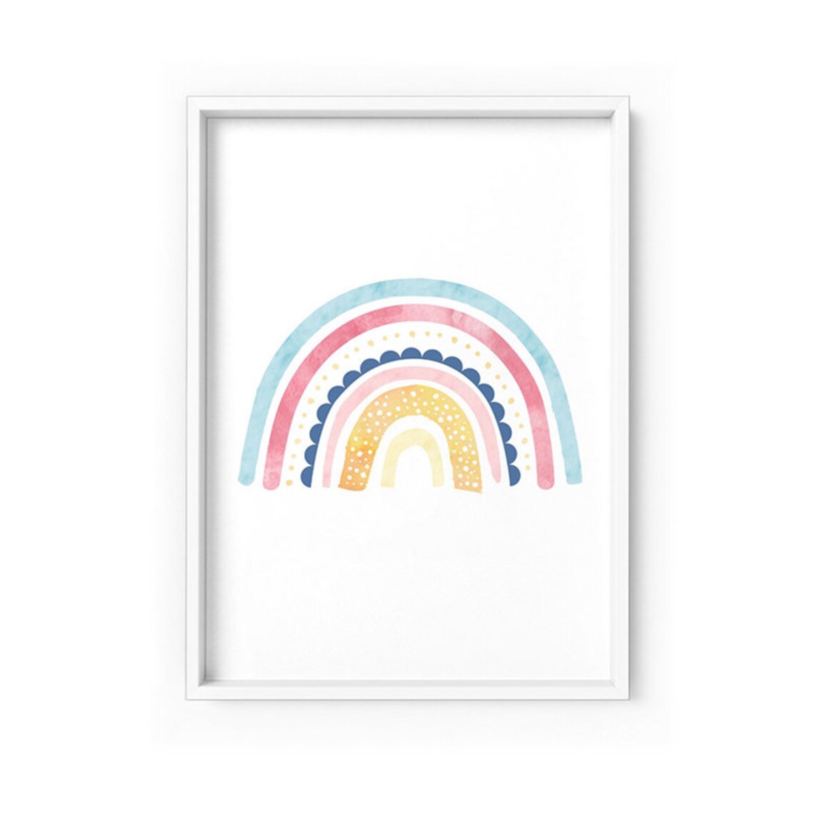 Pastel Boho Rainbow Art Print. Nursery or Kids Wall Art. - Etsy