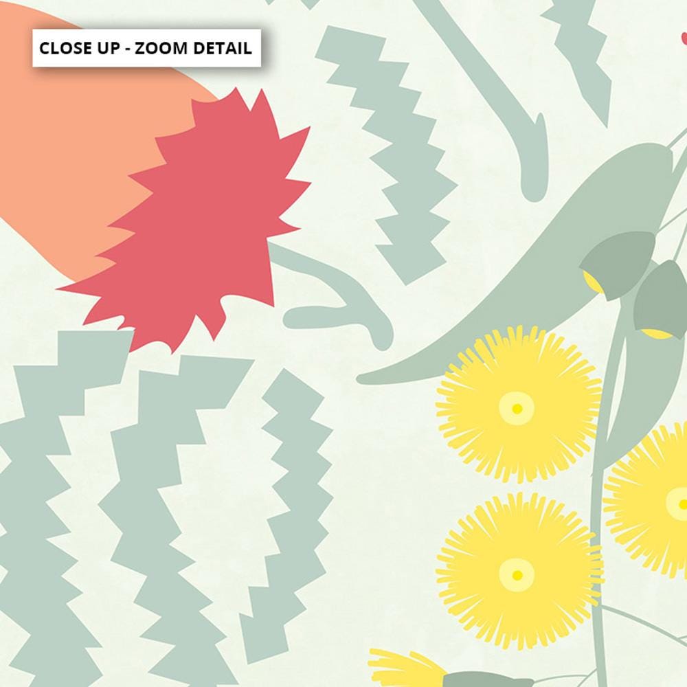Flower Market Sydney Art Print Poster. Australian Bush Flowers in Mid ...