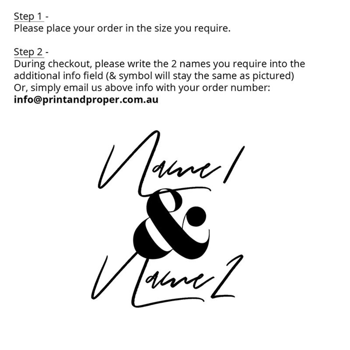 Personalised Couple Name Print. Perfect Customised Wedding | Etsy