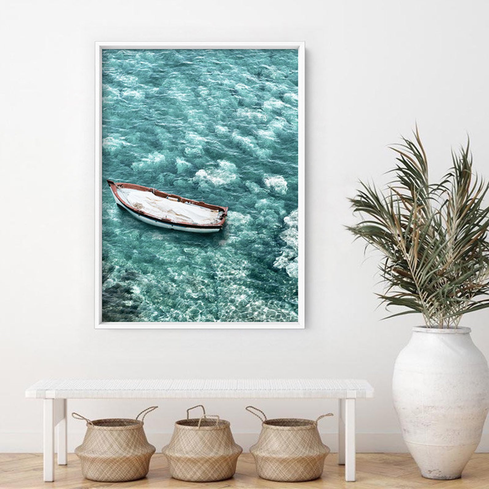 Capri Island Boat Art Print. Italian Coast Wall Art Poster. - Etsy