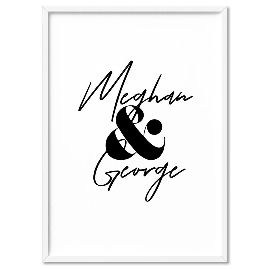 Personalised Couple Name Print. Perfect Customised Wedding, Engagement ...