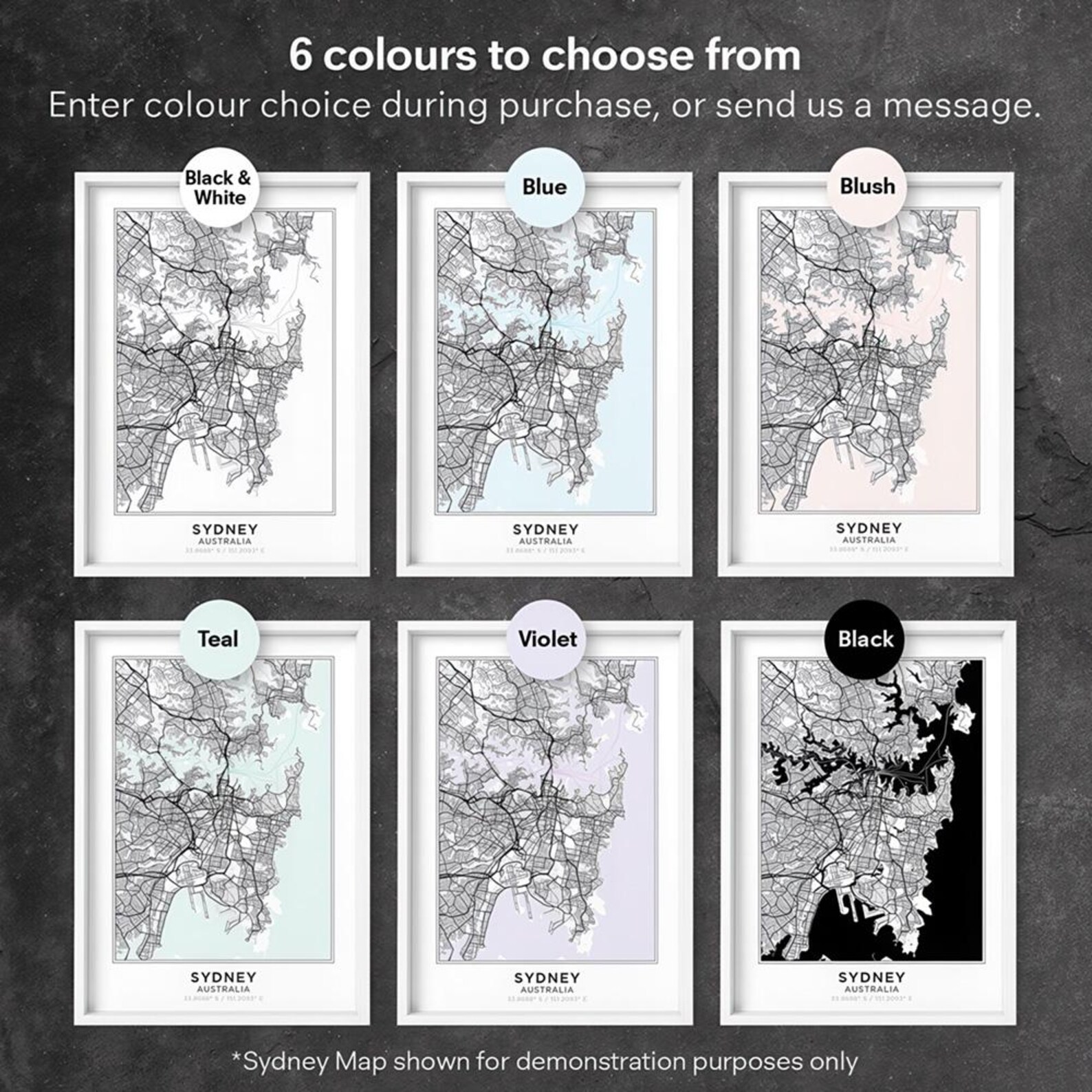 City Map | Adelaide. Poster Printed Maps. Map Wall Art. Choose Your ...