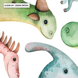 Peek a Boo Dinosaurs Wall Art Print. Watercolor Dinosaur Nursery Print ...