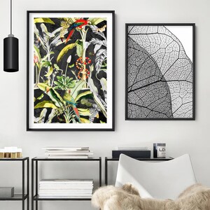 Rainforest Botanical Illustration Art Print. Tropical Pattern Wall Art ...