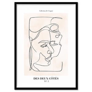 Abstract Line Art Figures III Art Print. Designer Chic Wall Art. on ...