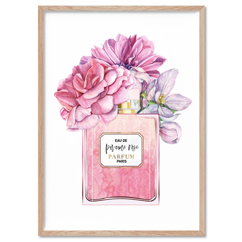 Pink Perfume Bottle Print. Designer Inspired Watercolour - Etsy